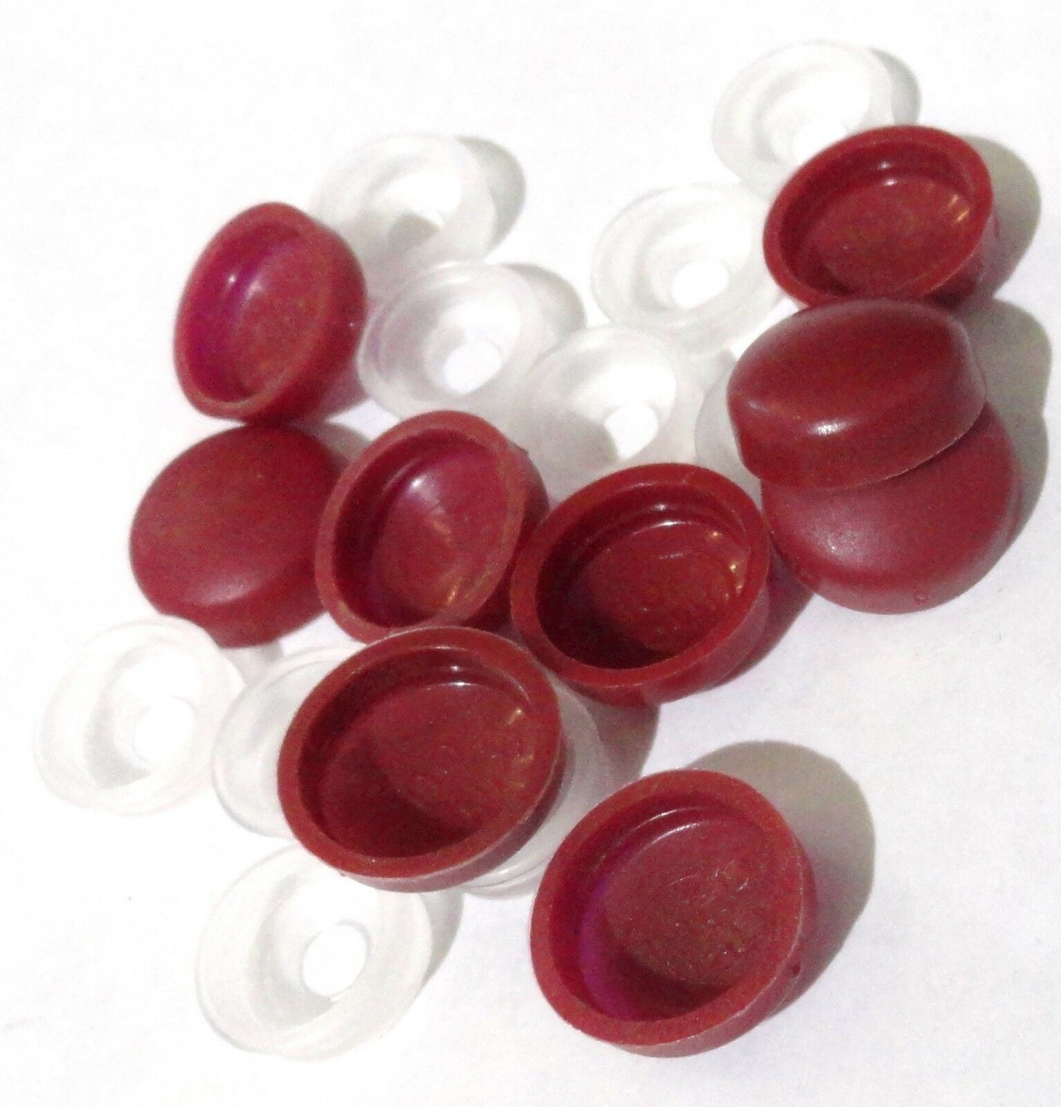 screw head cover sets(10) oxblood red #6 #8 M3 M4 flat back screws for ...