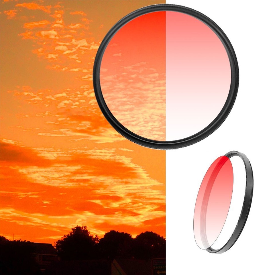 GND Lens Filter Graduated Color Lens Filter 37/46/49/52/55/58/62/67/72 ...