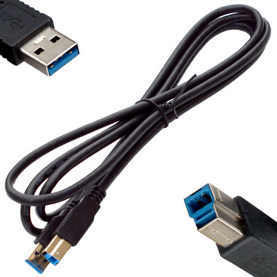 Simple USB Cable USB3.0 USB 3.0 Usb-A USB Type a B Black USB 3 USB3 ...