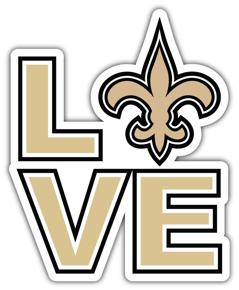 New Orleans Saints Love NFL Sport Car Bumper Sticker Decal "SIZES'' | eBay