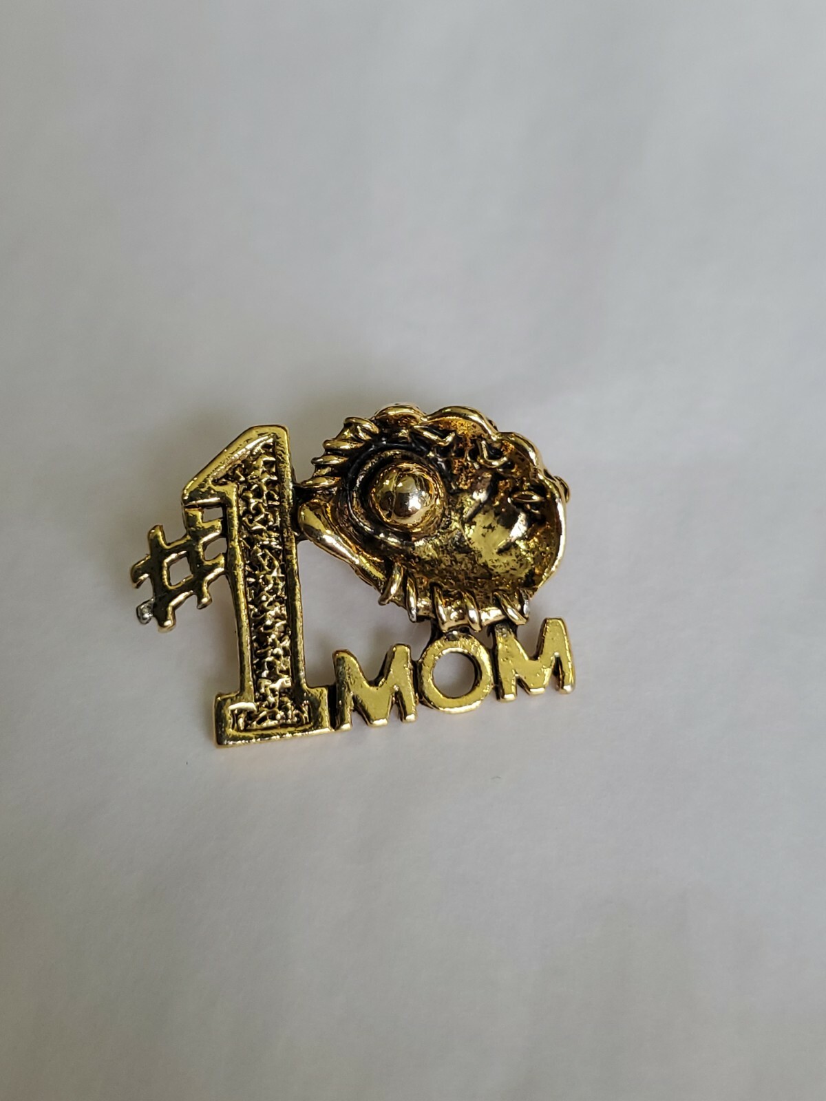 #1 Baseball MOM Lapel Pin Gold Color Metal Glove And Ball | eBay