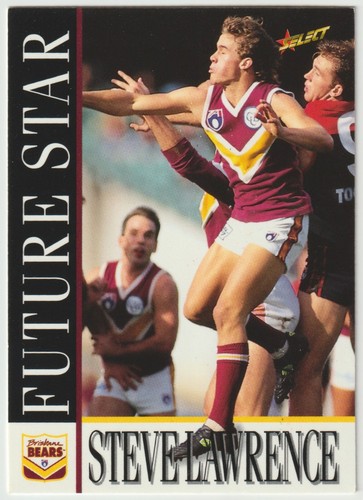Steve Lawrence, Brisbane Bears - 1996 Select AFL Future Star Collector ...