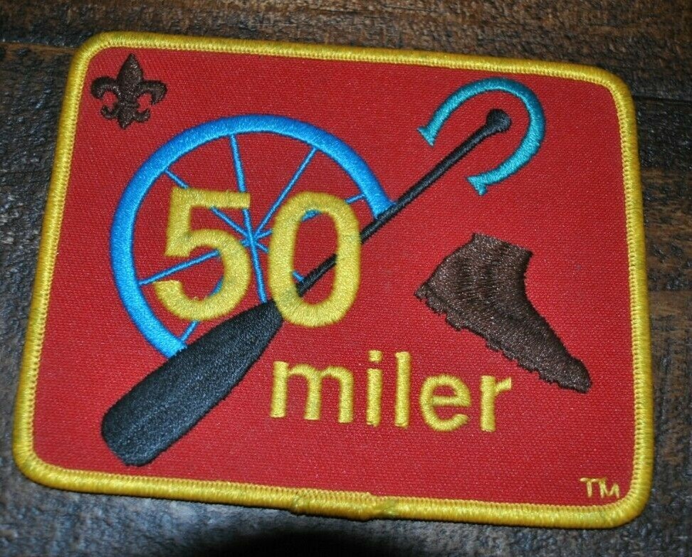 Lot of 2 Vintage Boy Scout 50 Miler Patches, Dirt marks on front | eBay