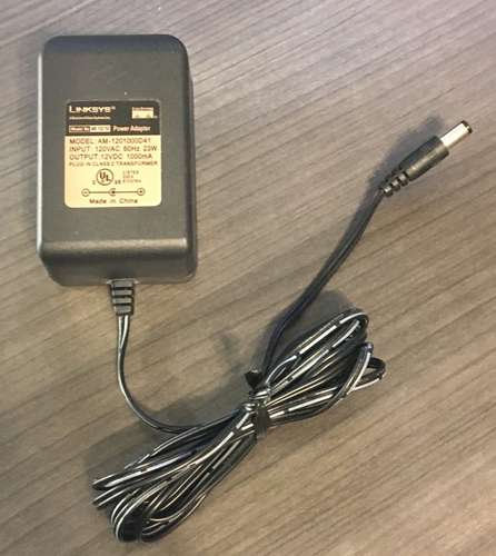 LINKSYS AC ADAPTER POWER SUPPLY 12V 1000mA AM-1201000D41 Genuine AD 12 ...