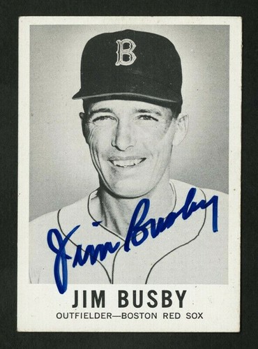 1960 LEAF #11 JIM BUSBY AUTOGRAPHED PRISTINE SIGNED BOSTON RED SOX ...