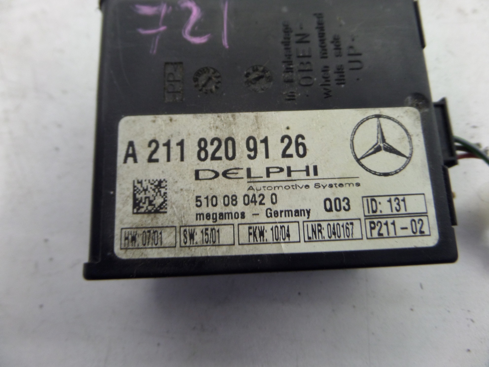 Mercedes CLK500 Delphi Module A209 03-09 OEM A 211 820 91 26 | eBay