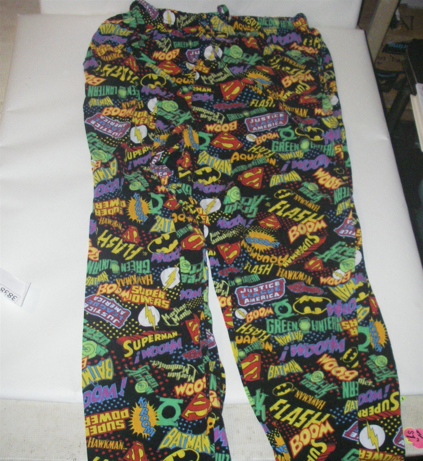 DC BATMAN SUPER MAN SYMBOL PAJAMA PANTS MEDIUM - Gem