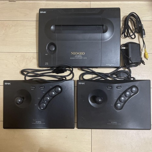 Neo Geo AES Console w/ 2 Controllers SNK Tested Working System Japan JP ...