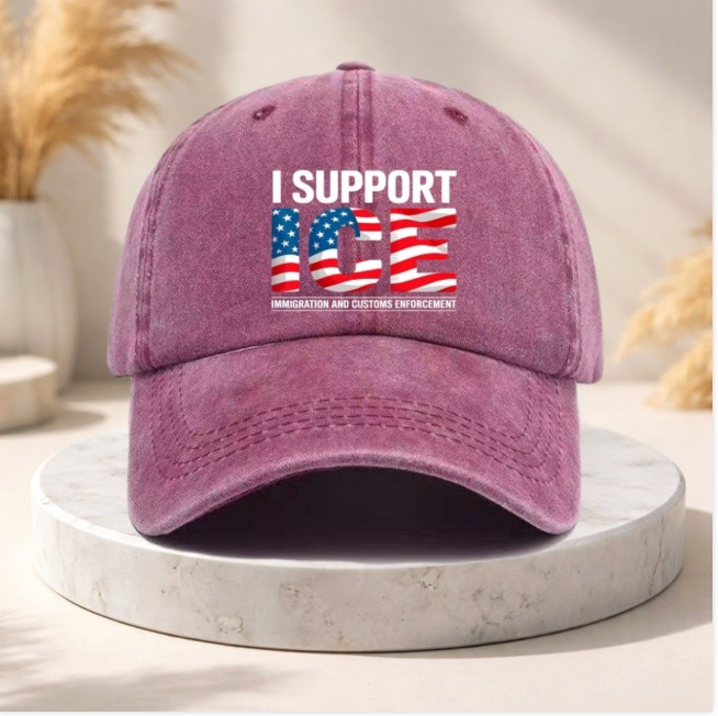 Support ICE Immigration Officers Hat American Flag Stand with ICE ...
