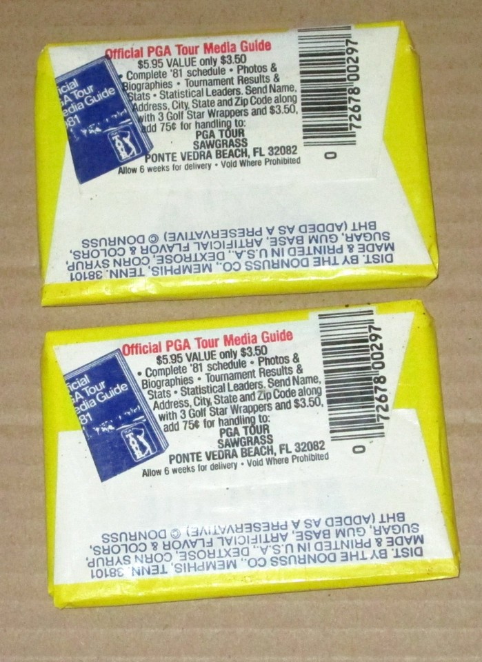 (2) 1981 UNOPENED DONRUSS PRO GOLF STARS WAX PACKS PGA TOUR J. Nicklaus ...