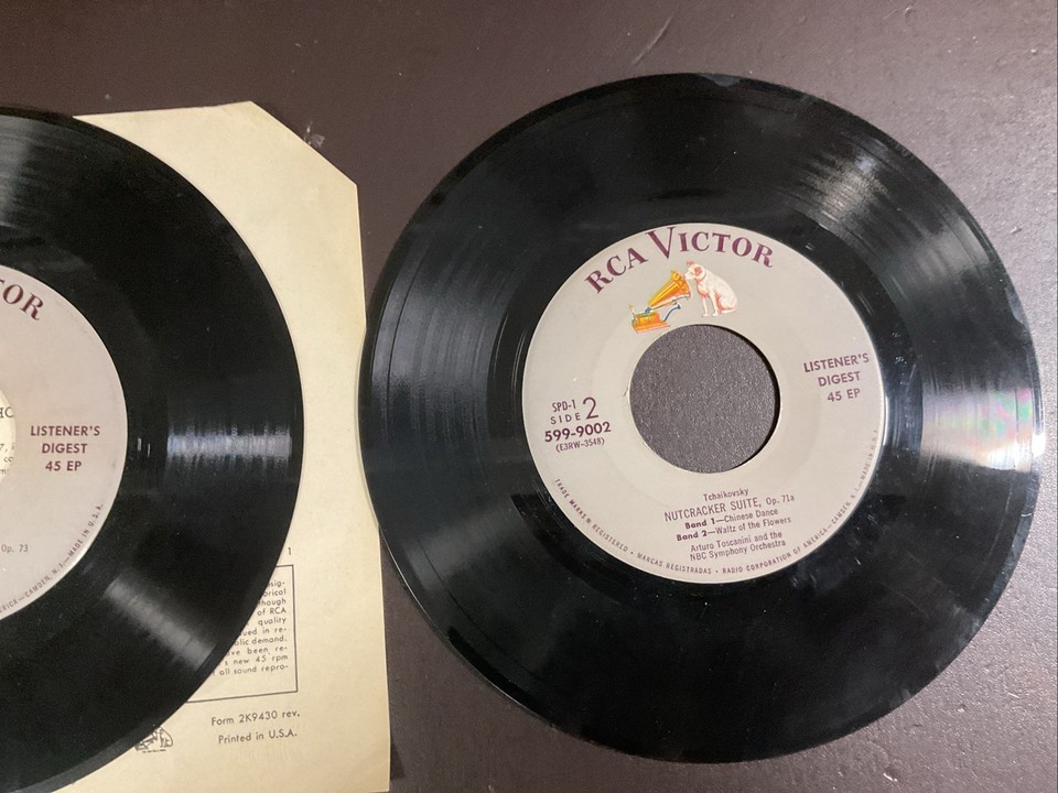 RCA Victor 45 RPM Box Set Of 10 Records w/Papers 1950s Vintage ...