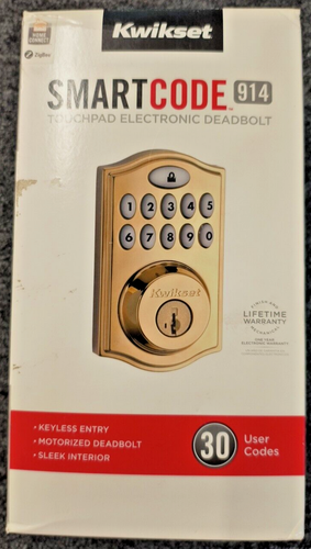 Kwikset SmartCode 914 Touchpad Electronic Deadbolt Door Smart, Used, G5 ...