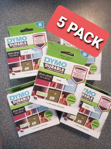 5 PACK Dymo 2112283 DURABLE Small Multi Purpose Labels, 800 labels, 25 ...