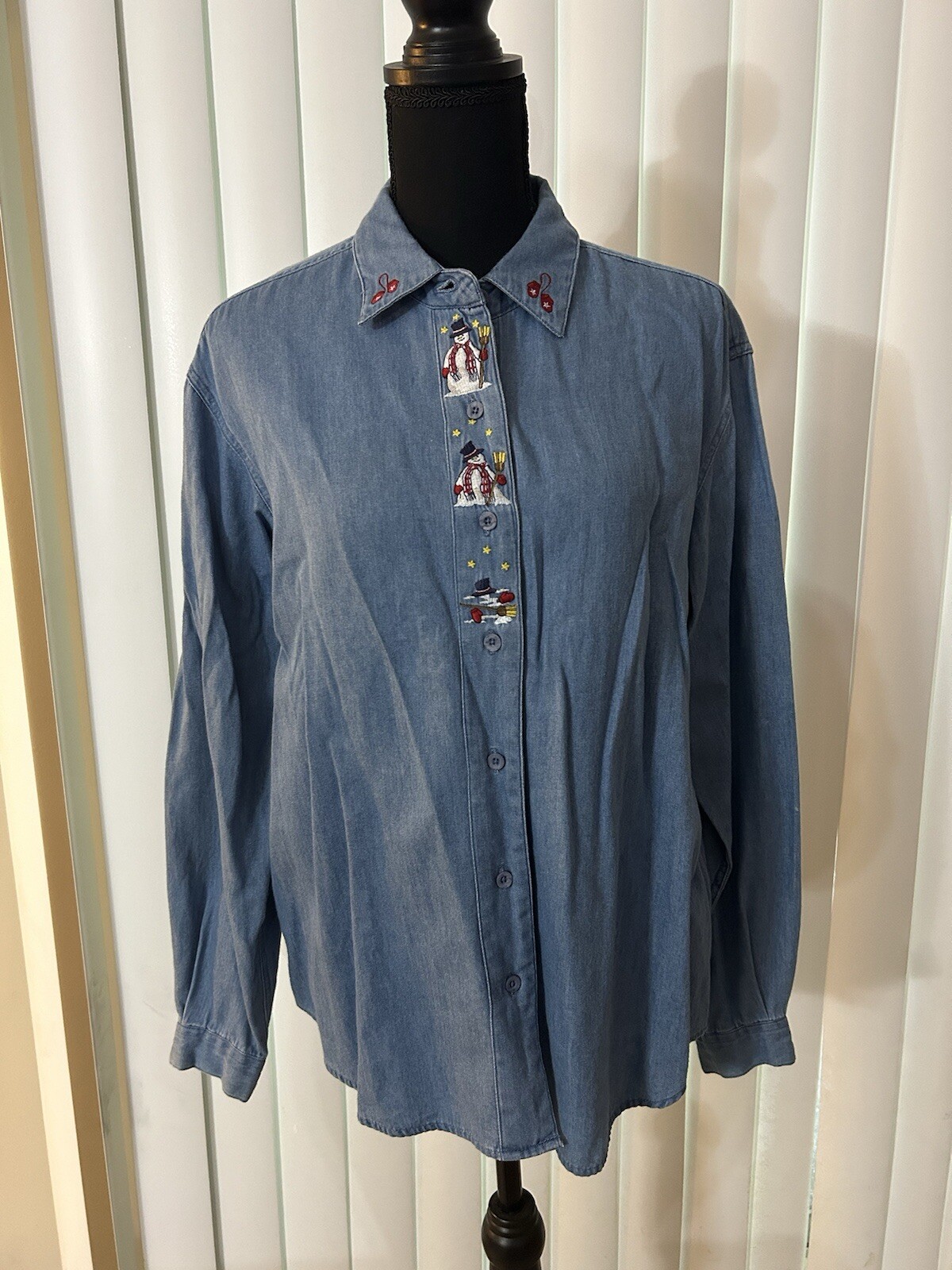 Vintage Northern Reflections Holiday Embroidered Deni… - Gem