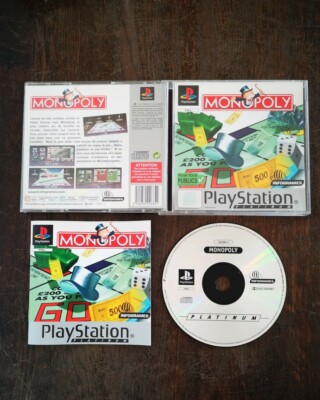 1997 Jeu Vidéo Ps1 PlayStation MONOPOLY Infogrames Platinum Complet PAL ...