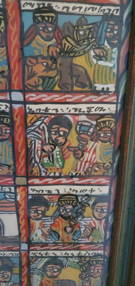 Original Painting Ethiopian Art King Soloman & Sheba Ark Of The ...