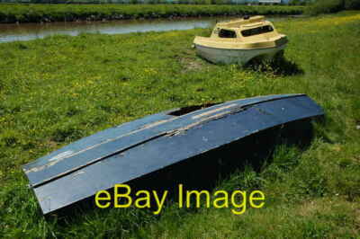 Photo 6x4 Stranded boats at Minsterworth Two boats stranded high and ...