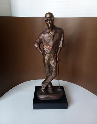 VTG Tiger Woods Austin Sculpture Ecila Alice Heath Riordan 1997 Golf ...