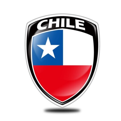 CHILE 3D Reflective Sticker CHILEAN National Flag Emblem for Car Bike ...