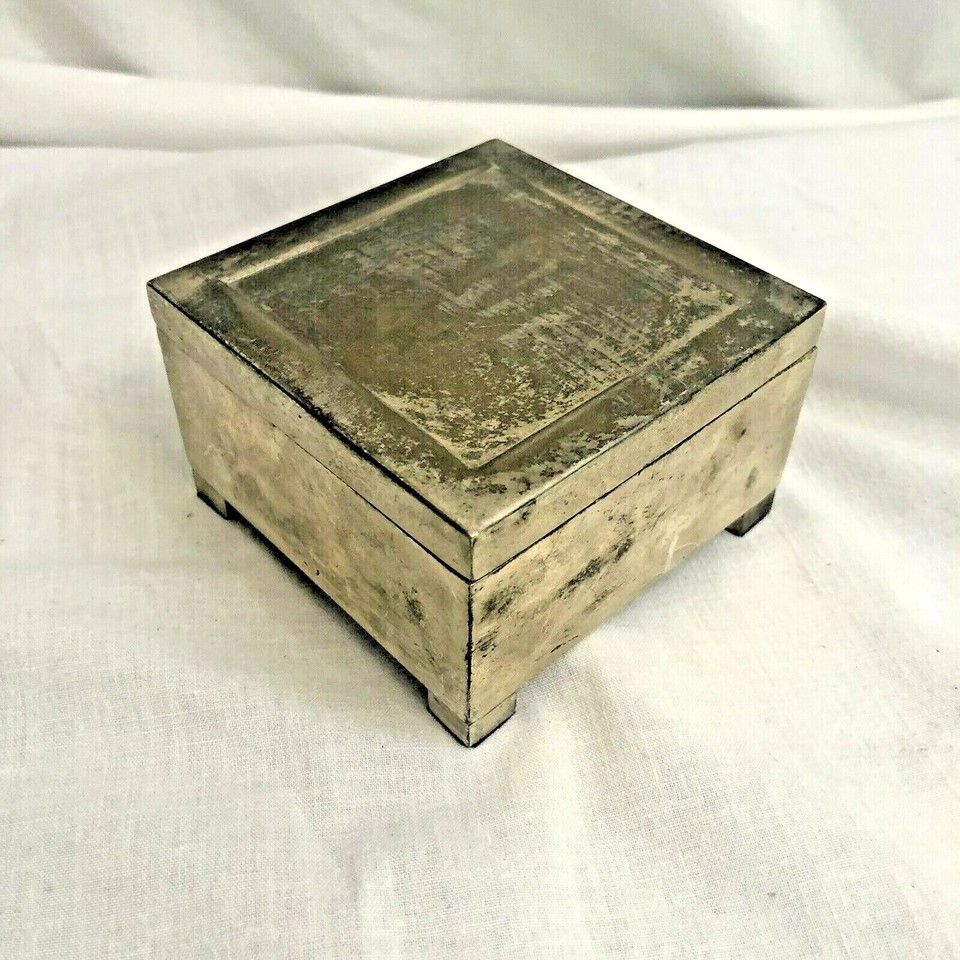 Vintage red envelope jewelry box Silver Plate - Jewelry Box Lined P25 ...