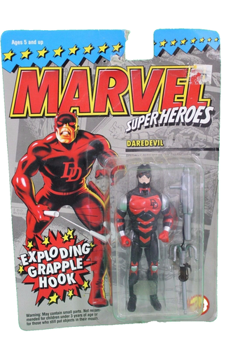 Marvel Super Heroes Daredevil Exploding Grapple Hook Figure 1994 New on Card | eBay
