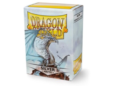 Dragon Shield Silver 100CT Standard Size Deck Protector Matte Sleeves ...