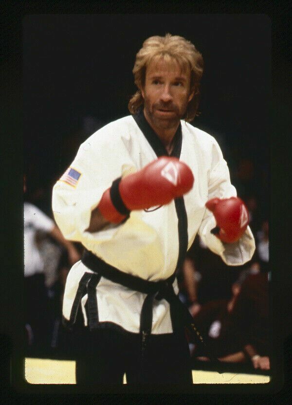 Chuck Norris Sidekicks boxing gloves Original 35mm Color Transparency ...