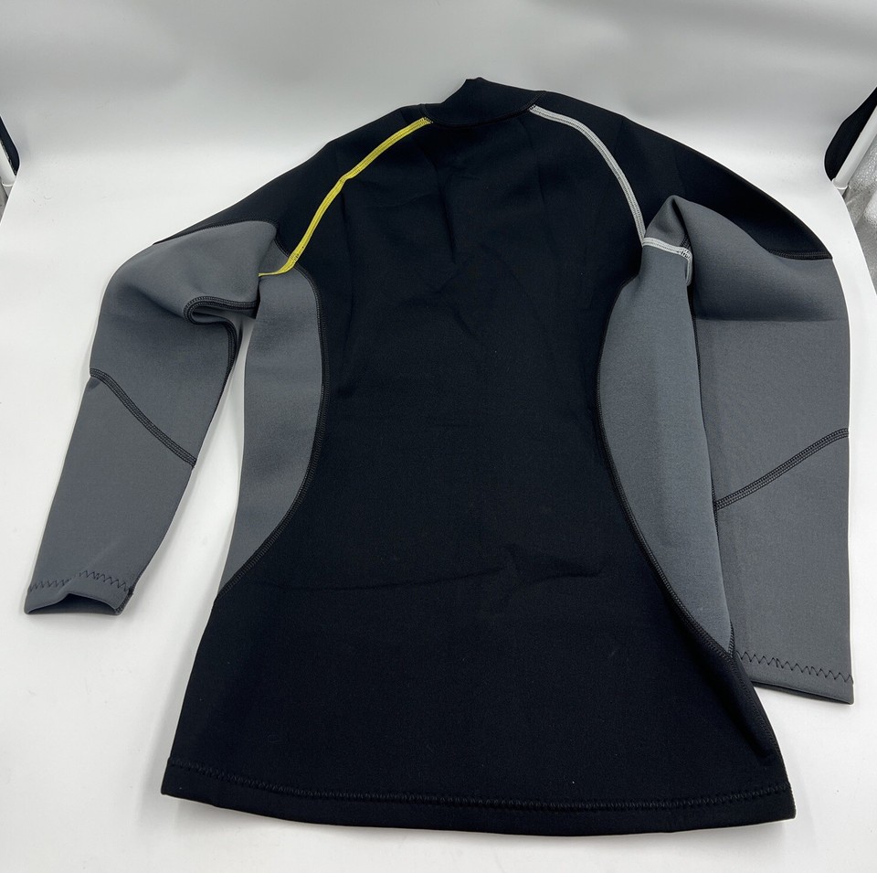 ZCCO Men's 1.5mm Neoprene Wetsuit Top Front Zipper Long Sleeves Black ...