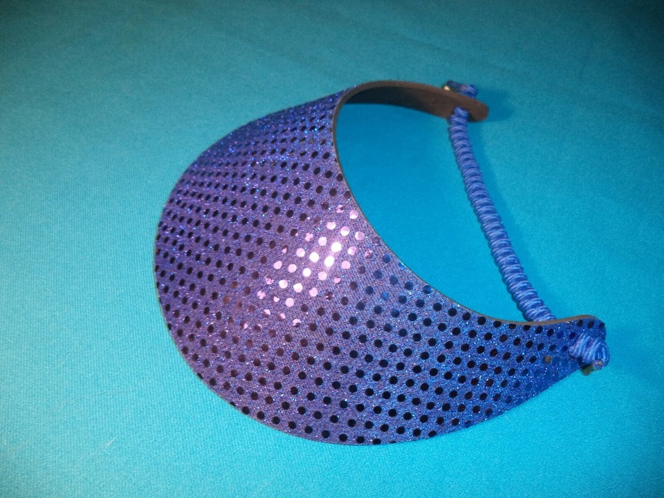 Sparkly Sequin Women Ladies Sun Visor Hat, No Pinch Foam, Pink, Pool ...