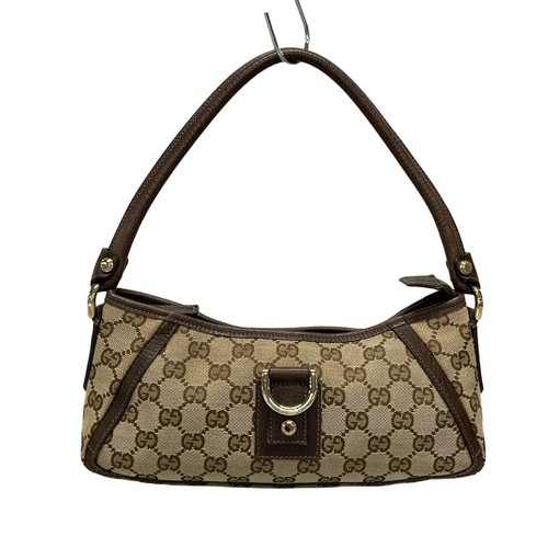 Auth GUCCI GG Pattern, Abbey 130939 Dark Brown Beige Jacquard Leather Handbag | eBay