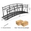 8 Ft Metal Garden Bridge Outdoor Backyard Decorative Pond Bridge w ...