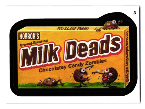 Milk Deads 2013 Wacky Packages Zombie Milk Duds Candy Sticker | eBay.de