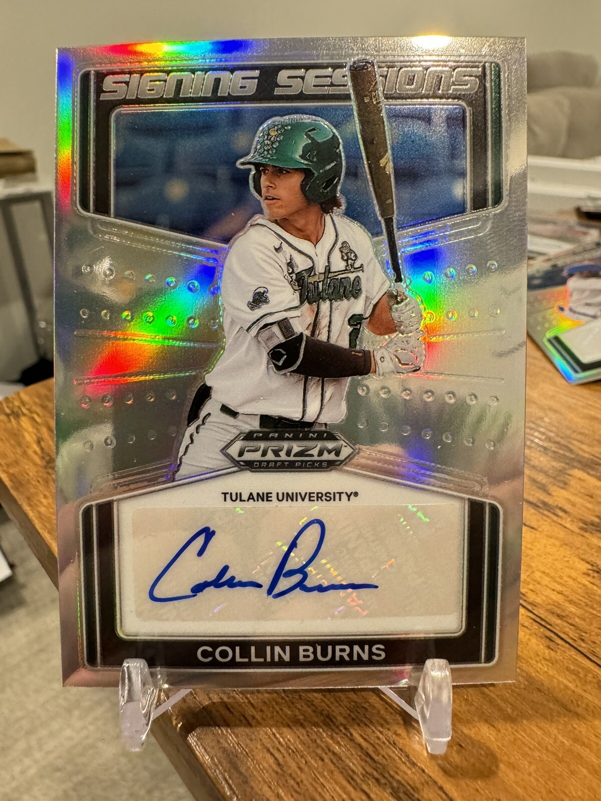 2022 Prizm Draft Picks Signing Sessions #SS-CB Collin Burns Prospect Auto 🔥📈 | eBay