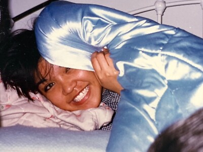 (AbH) Photograph Snapshot Cute Asian Woman Peek A Boo Hiding Face ...