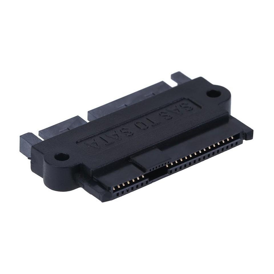 SFF 8482 SAS to SATA 180 Degree Angle Adapter Converter Straight Head ...