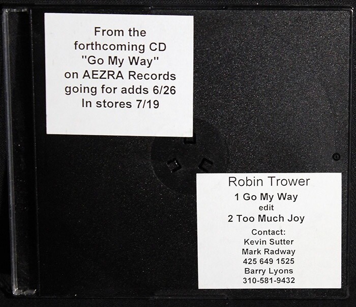 Robin Trower-Go My Way-Edit-Too Much Joy-Azera Records DJ CD Single ...