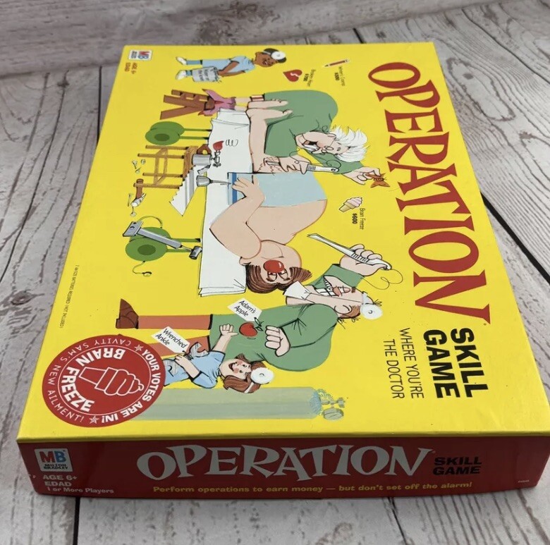 Vintage Operation Game Hasbro Funny Family Board Skill Coordination ...