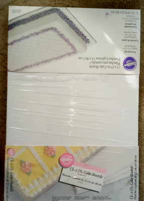 Set 6 Wilton Cake Boards 13"X19" Rectangle White 325 | eBay