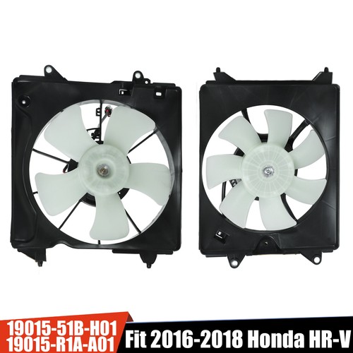 Radiator Condenser Cooling Fan Assembly For 2016-2018 Honda HR-V 19015 ...