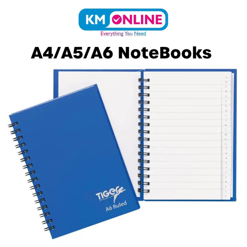 A4/A5/A6 Ruled Hardback Spiral Note Pad Notebook - Lined Diary Journal ...