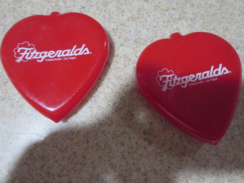 Fitzgeralds Heart red rubber Coin Holder change, purse ,pocket VINTAGE ...