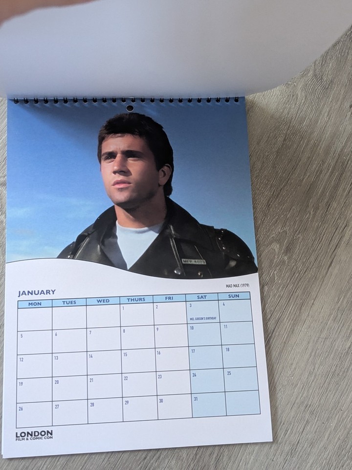 Official London Film & Comic Con MEL GIBSON 2026 calendar LFCC A4 | eBay