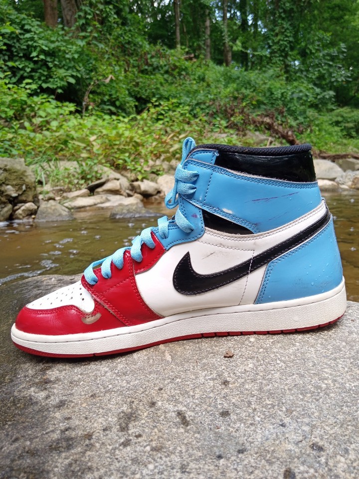 Jordan 1 Retro OG High Fearless Size 12 Pre-Owned CK5666-100 Red White ...
