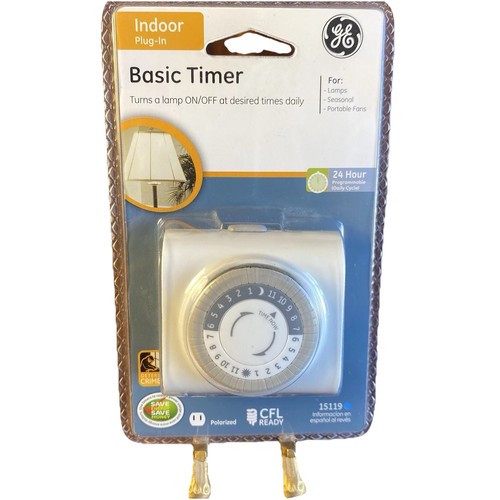 GE Indoor Plug-In 24 Hour Programmable Basic Timer 15119 NEW | eBay