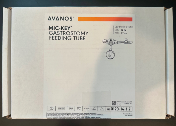 Avanos MicKey Gastrostomy Feeding Tube 14FR-1.7cm Low-Profile REF0120 ...