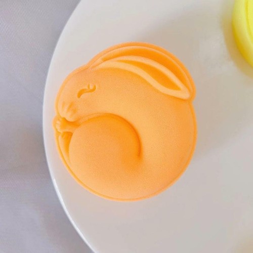 50g Plastic Mooncake Stamp Cute Bunny Shape Mooncake Mold DIY Hand ...