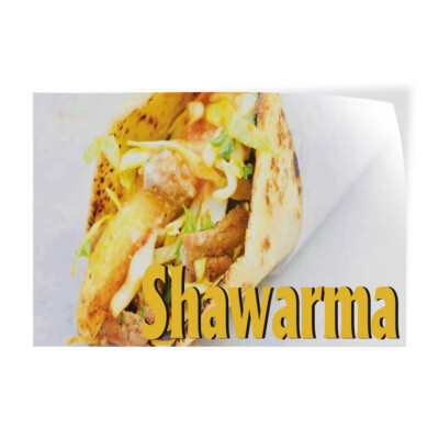 Decal Stickers Shawarma Outdoor Advertising Printing Vinyl Store Sign ...
