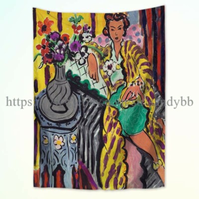 Yellow Odalisque 1937 Henri Matisse tapestry cloth poster home wall art ...