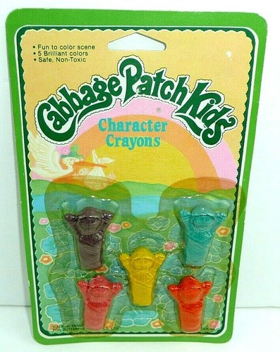 Cabbage Patch Kids Set of 5 Character Crayons Sealed vtg 1984 Butterfly ...