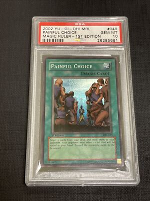 Yugiog Painful Choice PSA 10 Magic Ruler 1st Edition MRL-049 | eBay